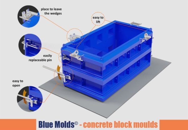 Concrete Lego Block Moulds - Blue Molds®